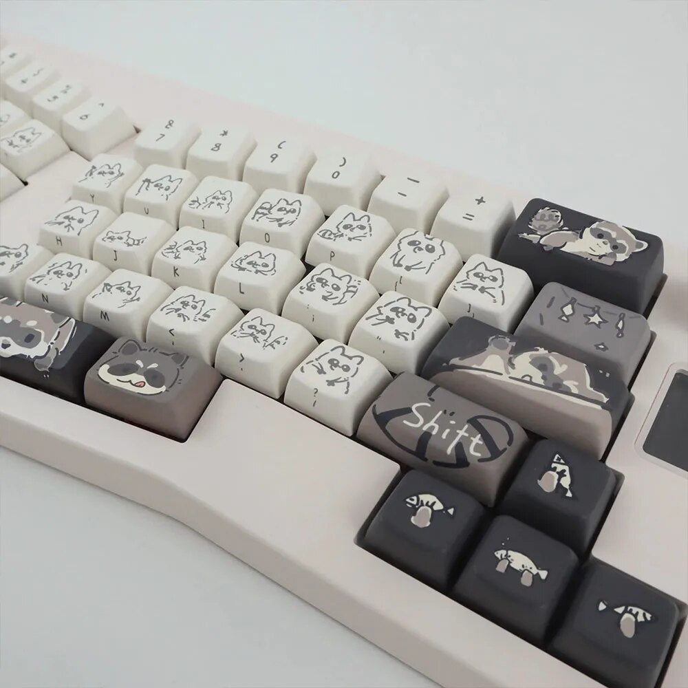 148 keys Cherry Profile Raccoon Theme Keycap set | The Planter&Co